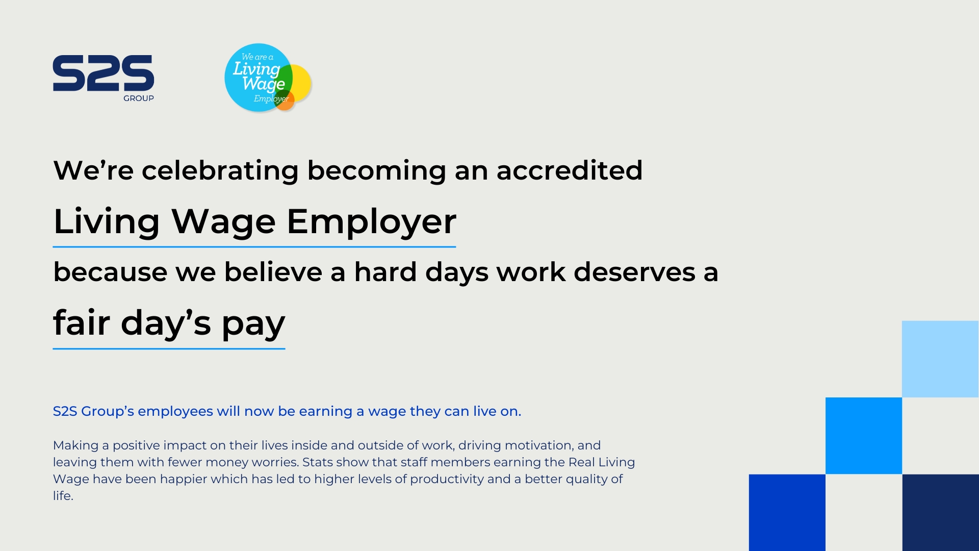 News | S2S Group Earns Real Living Wage Accreditation | S2S Group